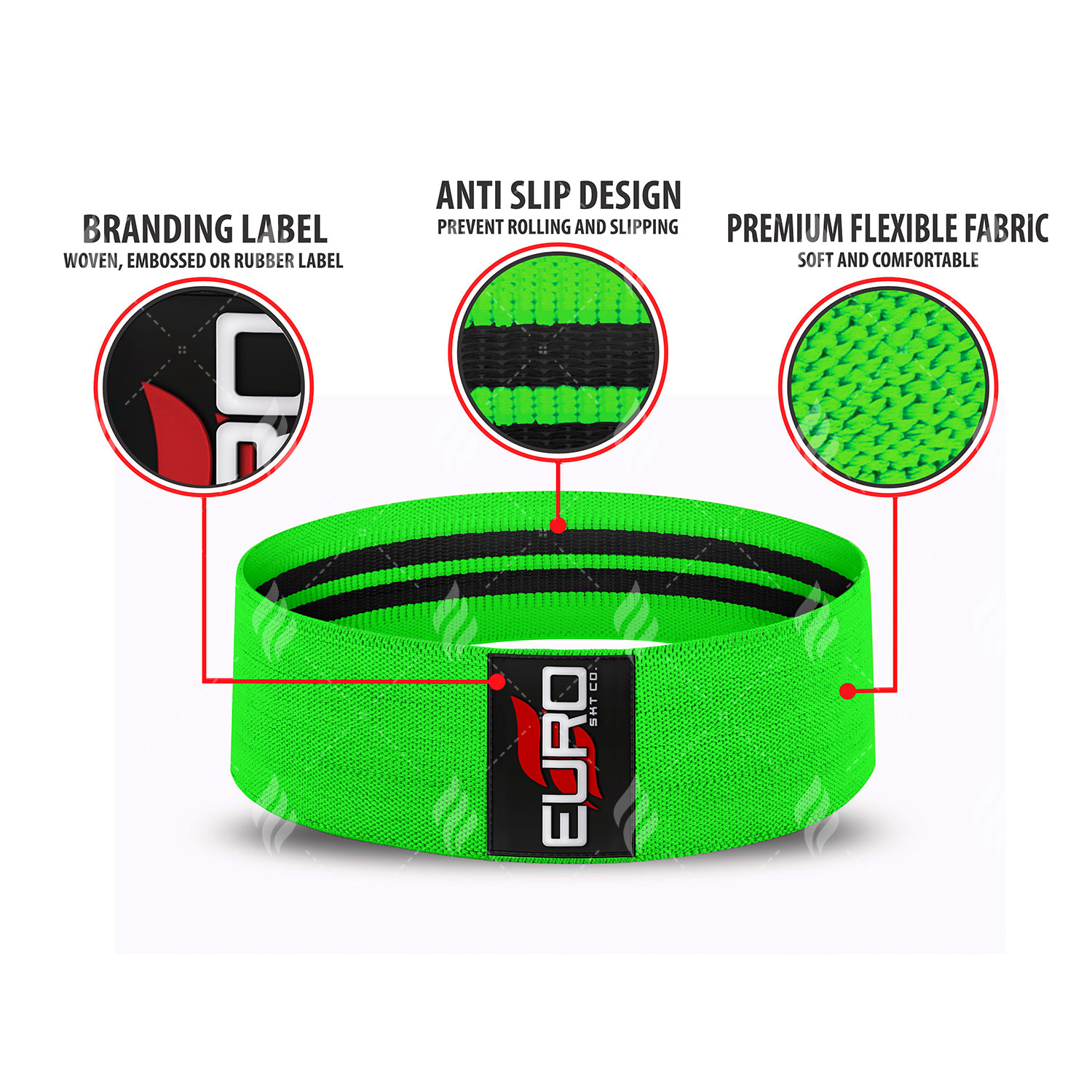 HPC Solid Bright Color 4 Hip Resistance Band – Gym Essentials