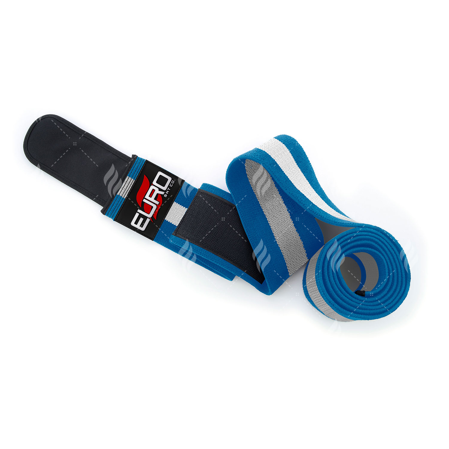 Solid Blue Base One Bold Strip Knee Wrap – Gym Essentials