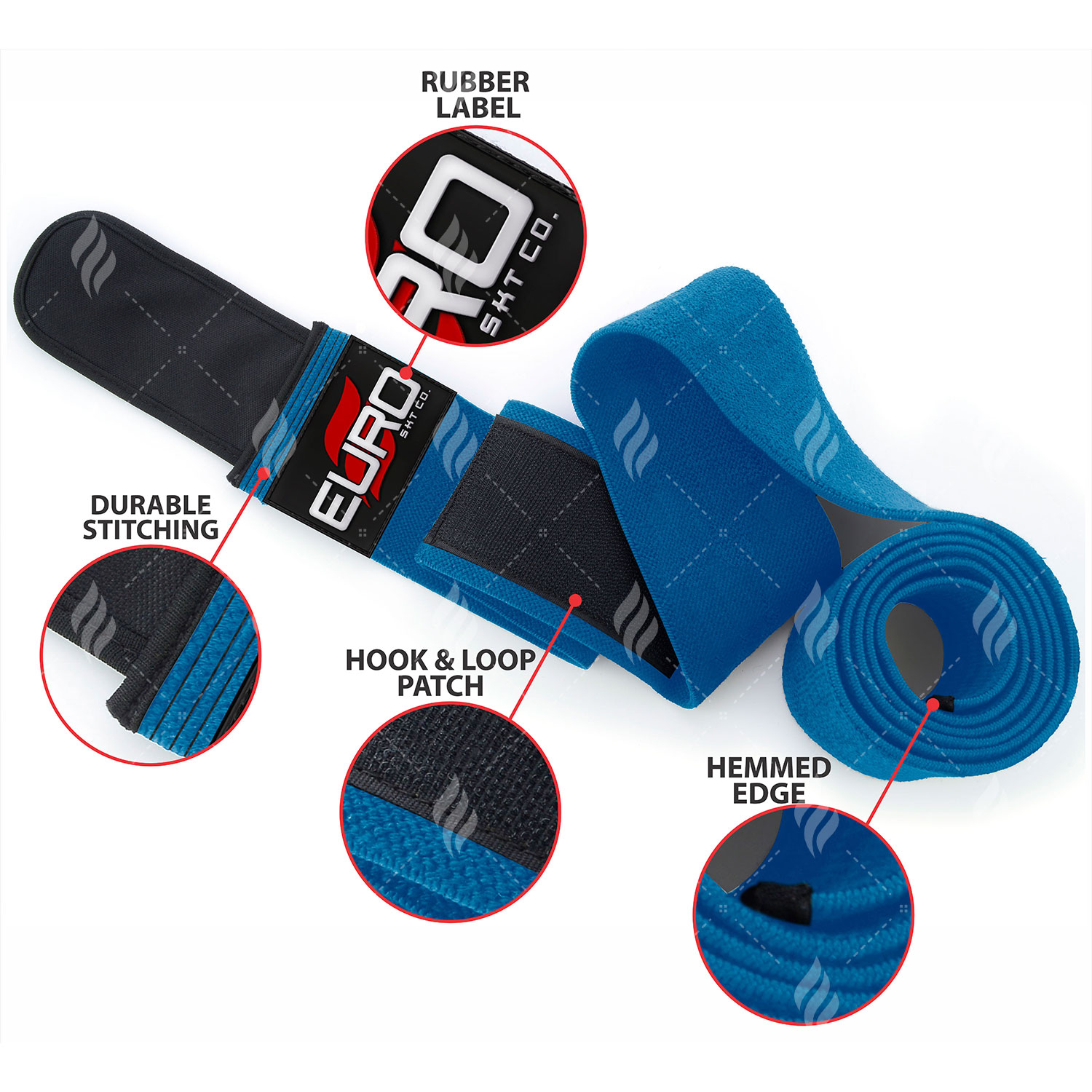 Solid Blue Knee Wrap – Gym Essentials
