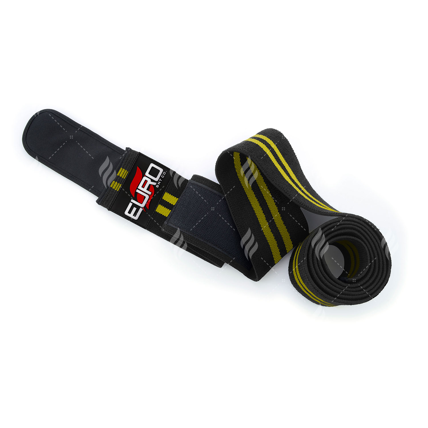 Solid Yellow Two Strips Knee Wrap – Gym Essentials