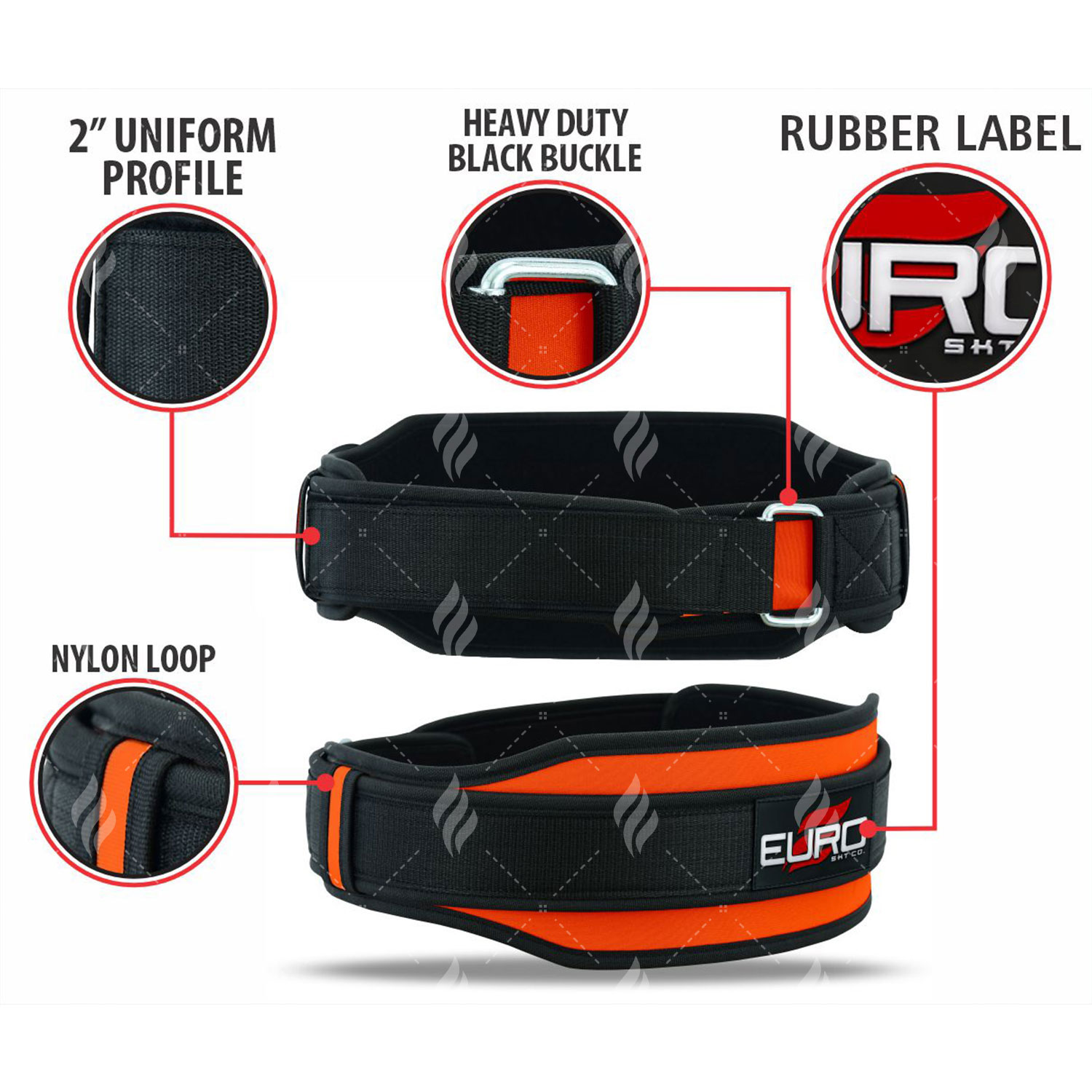 Solid Orange Weightlifting Double Belt – Gym Essentials