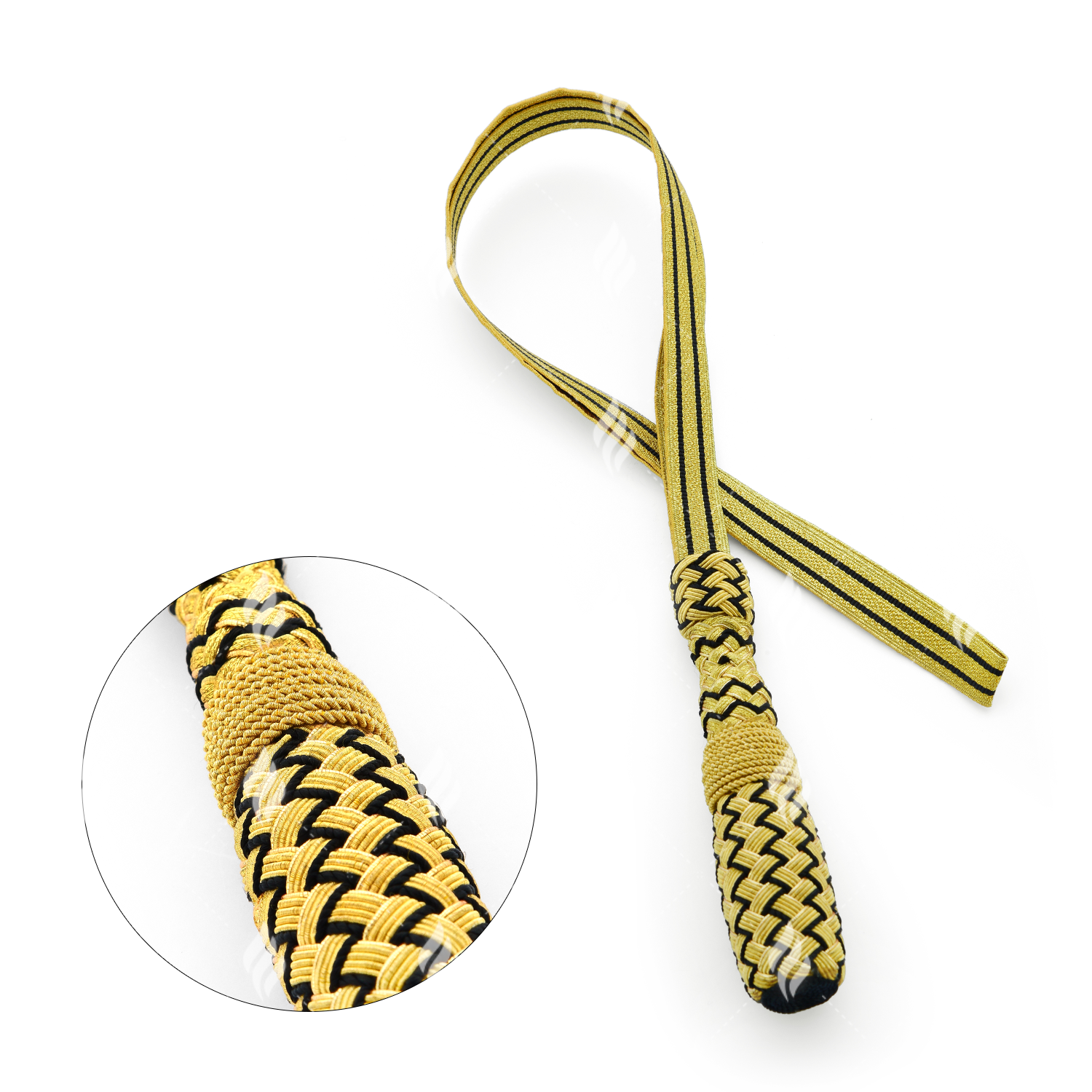 Golden Sword Knot with Black Lines – Military Uniforms